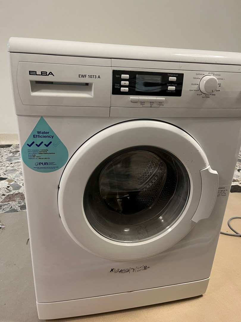Elba Washing Machine ewf1073A, TV & Home Appliances, Washing Machines ...