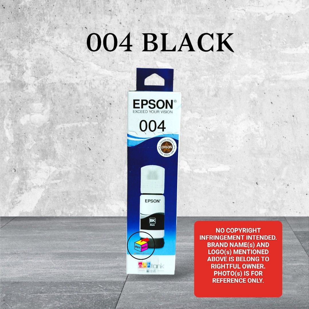 Epson 004 ink bottle Black Cyan Magenta Yellow, Computers & Tech ...