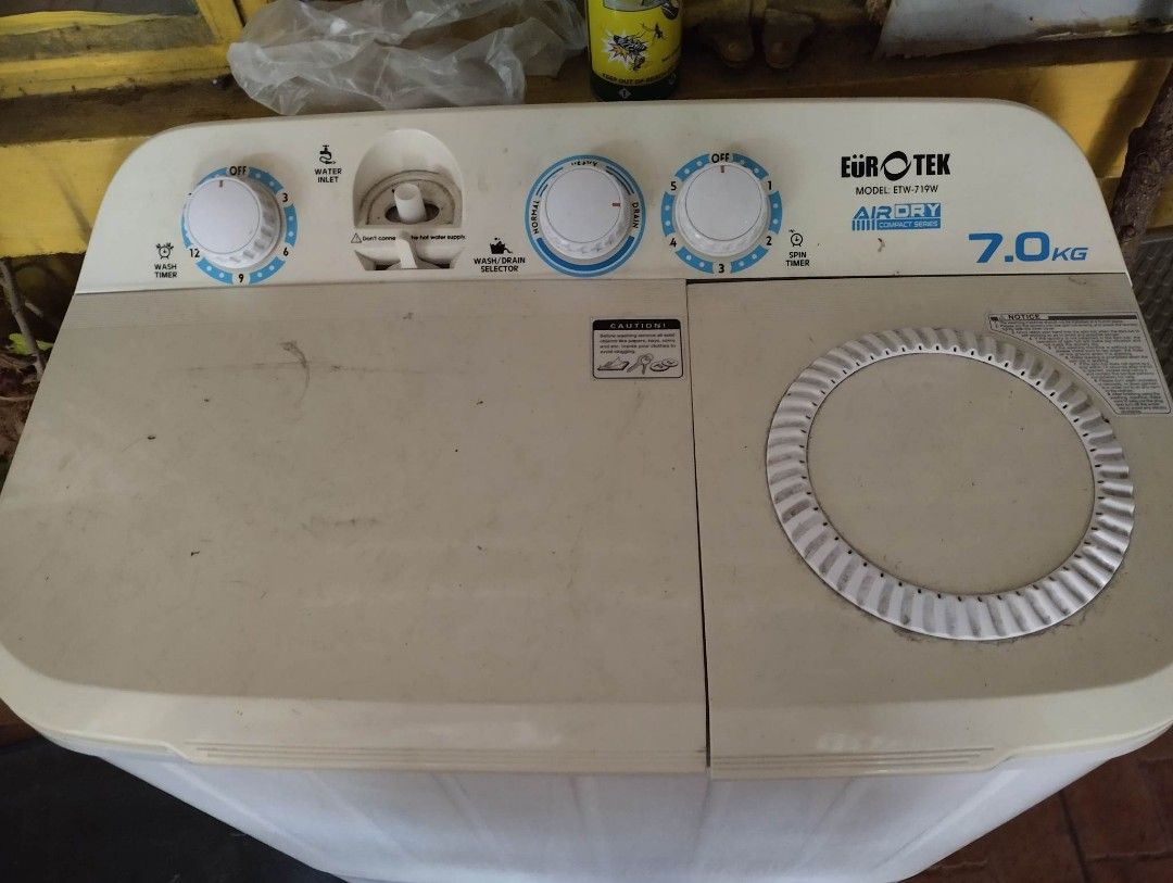 Eurotek Twin Tub Washing Machine 7.0KG, TV & Home Appliances, Washing ...