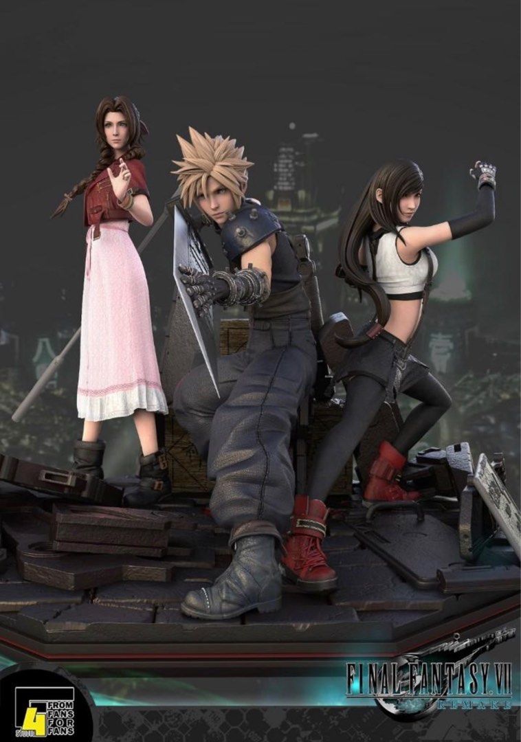 F4 Studio Final Fantasy - Tifa, Cloud & Aerith, Hobbies & Toys, Toys ...