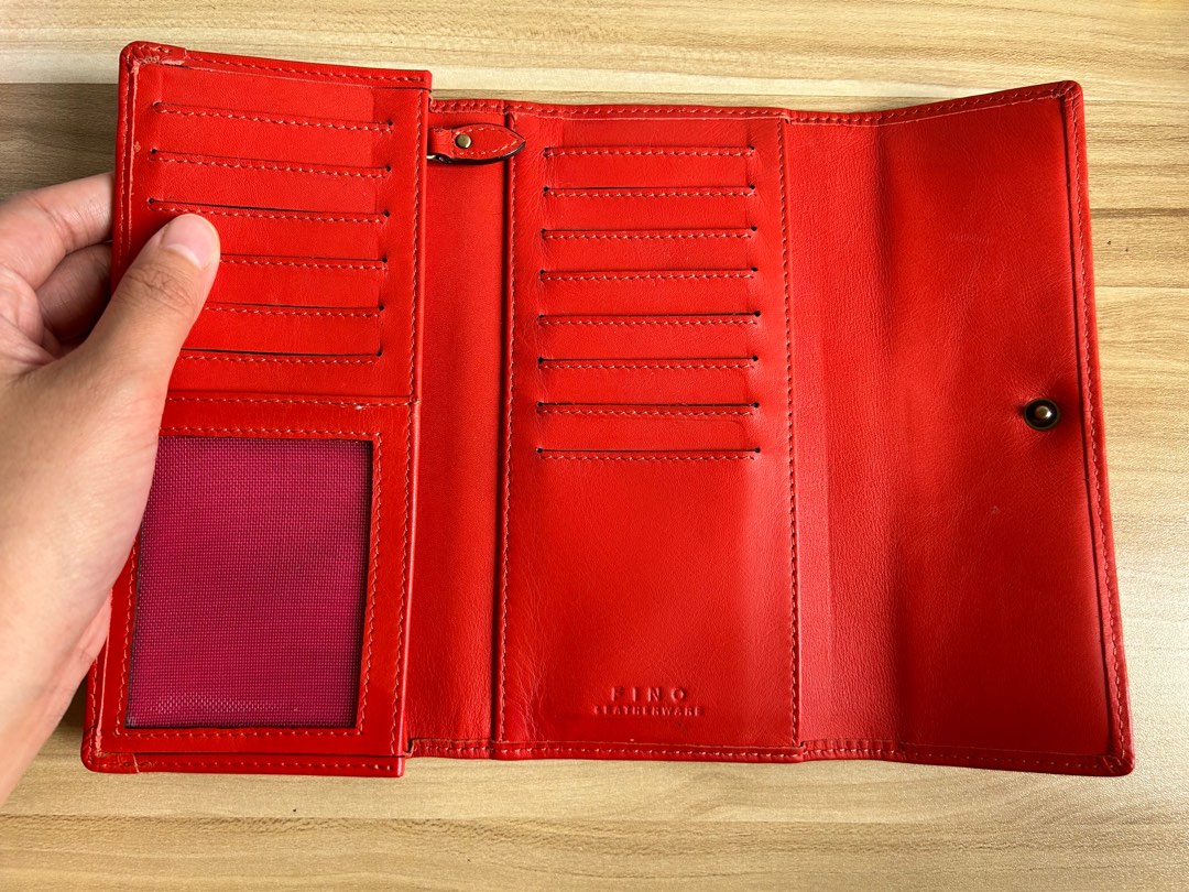FINO Leatherware Red Wallet on Carousell