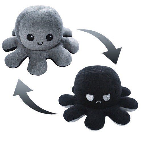 Flip Octopus Happy Angry Soft Toy Double side, Hobbies & Toys, Toys ...