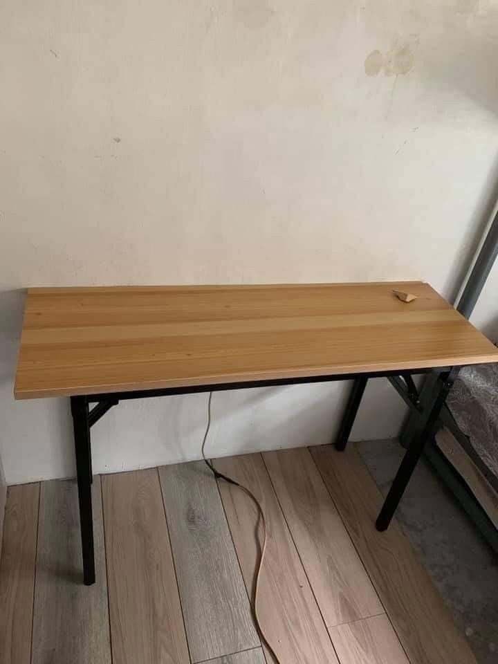 folding computer table metal stand, Furniture & Home Living, Furniture ...