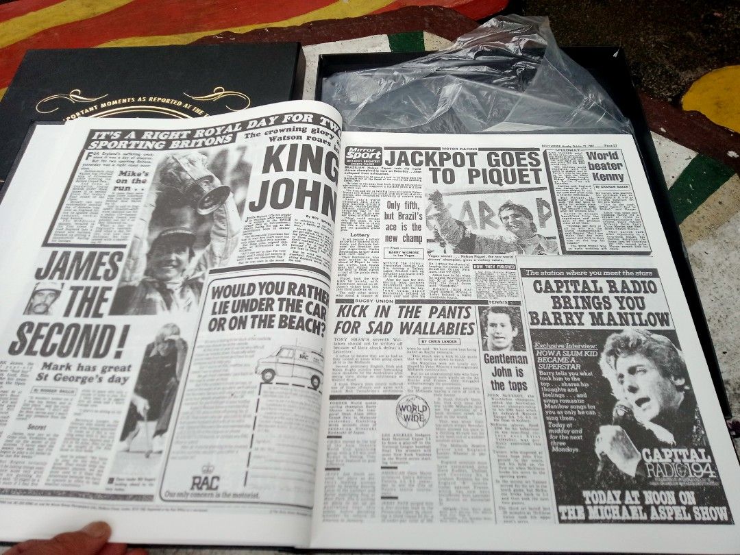 For sale Formula 1 newspaper history on Carousell