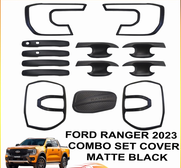 Ford Ranger 2023 XLT / WILDTRAK / SPORT Garnish Combo Set Cover Matte ...