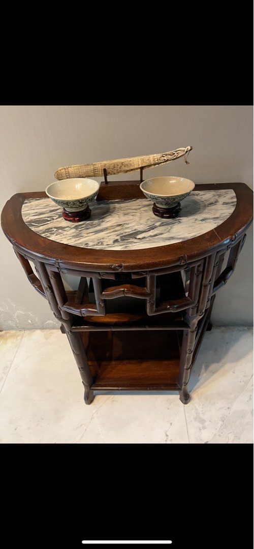 Half moon vintage marble table, Furniture & Home Living, Furniture ...