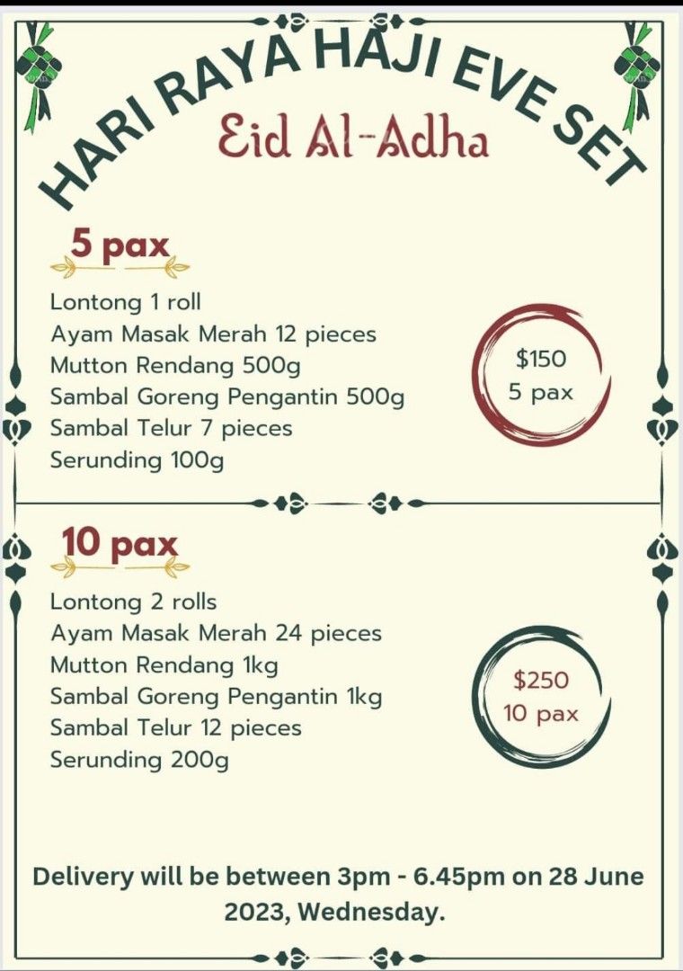 Hari Raya Eve Packages, Food & Drinks, Other Food & Drinks on Carousell