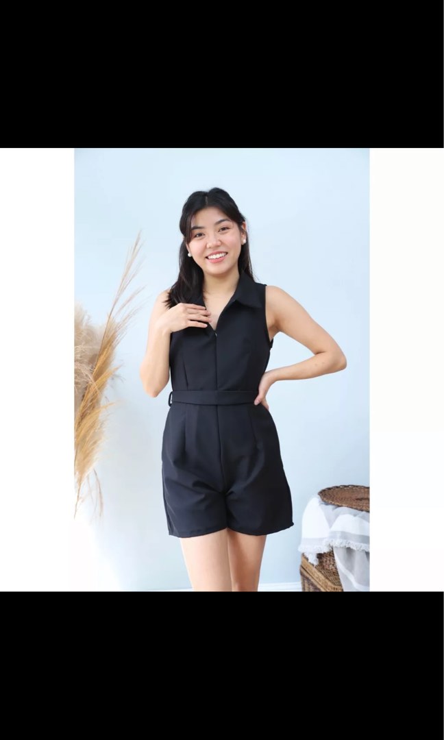 Hey Riley Billie Romper Black Large, Women's Fashion, Dresses & Sets ...