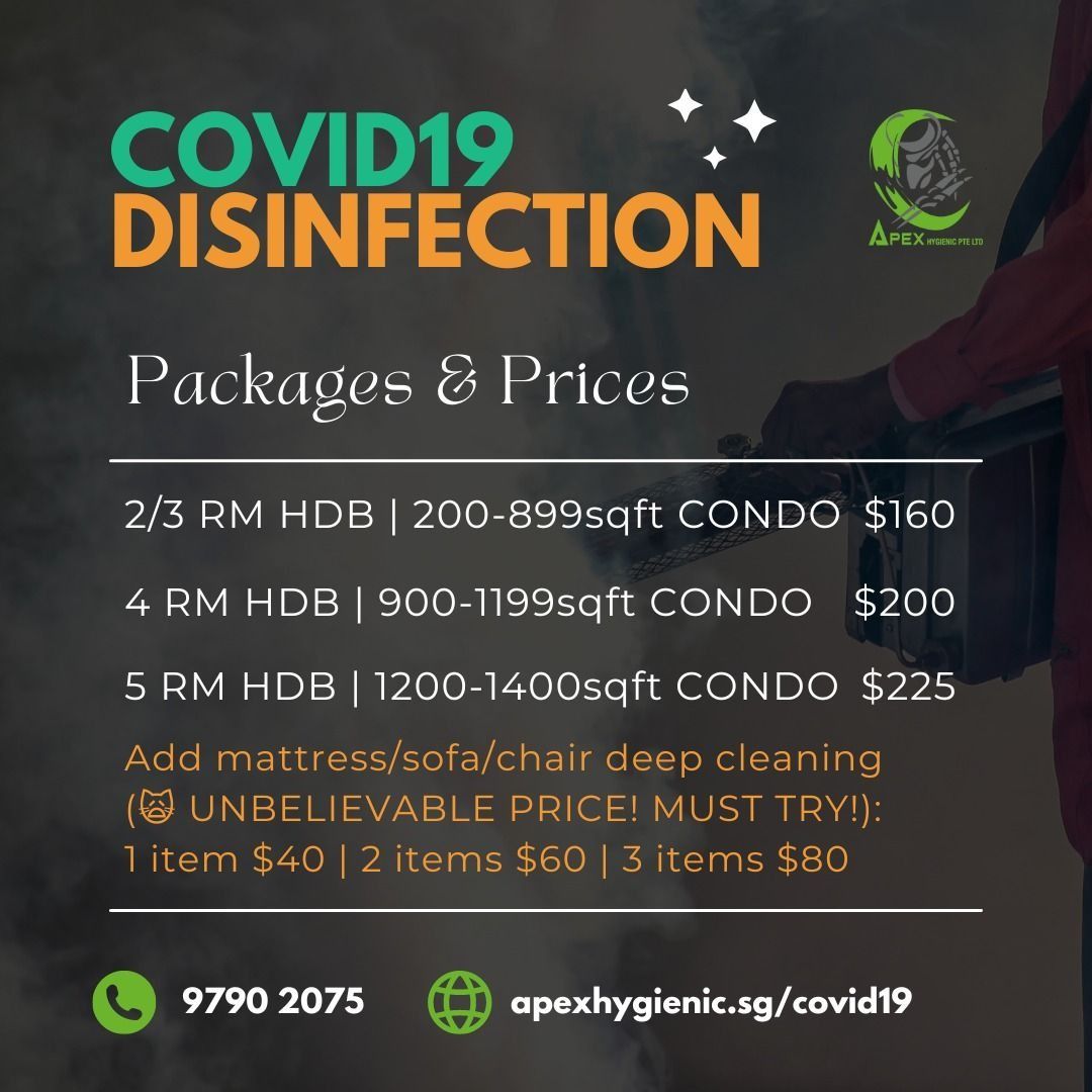 HFMD/Covid-19 Disinfection Service effective against viruses, bacteria ...