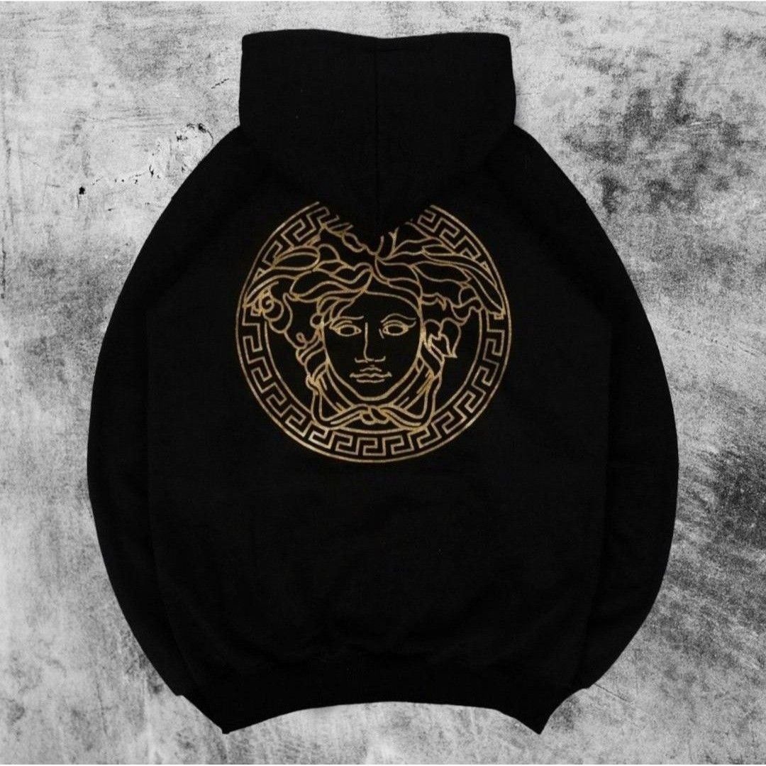 Hoodie Versace X Fendi Fendace Hitam, Fesyen Pria, Pakaian , Baju ...