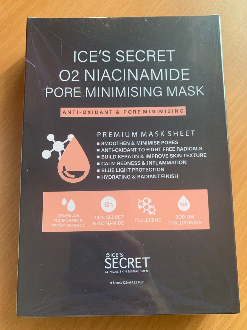 Ice secret O2 niacinamide mask, Beauty & Personal Care, Face, Face Care ...