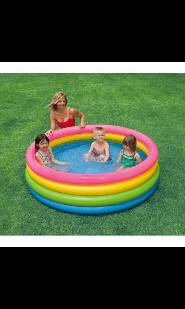 Intex Sunset Glow 4 Rings Inflatable Pool on Carousell