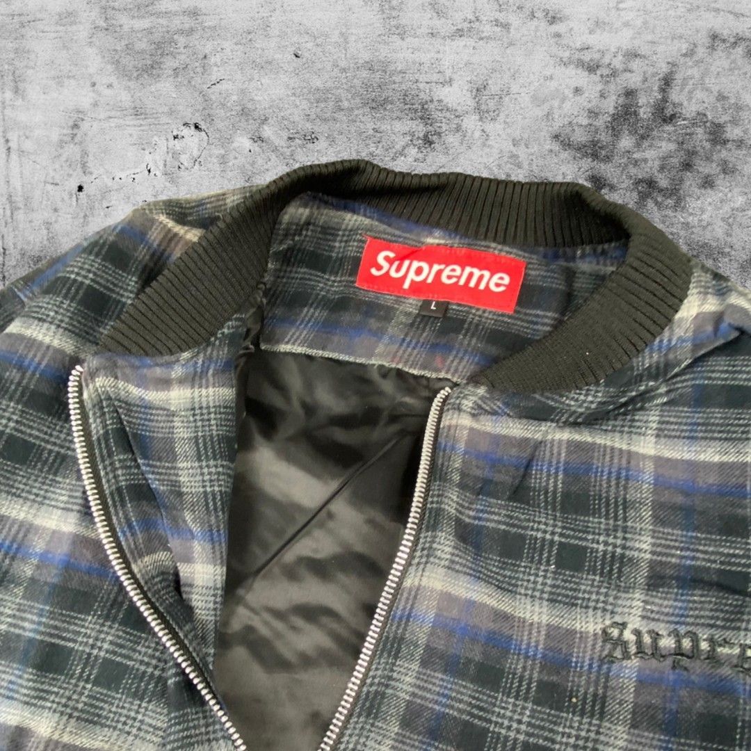 Jaket Zipper Supreme Flanel, Fesyen Pria, Pakaian , Baju Luaran di ...