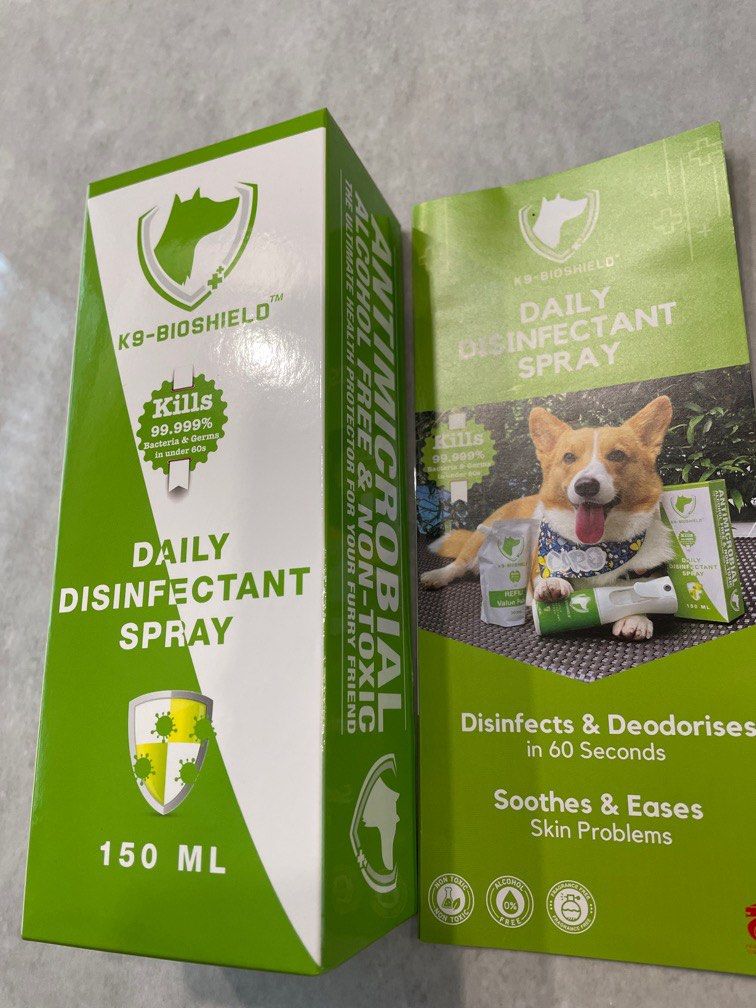 K9-Bioshield Daily Dog Disinfectant Spray, Pet Supplies, Health ...