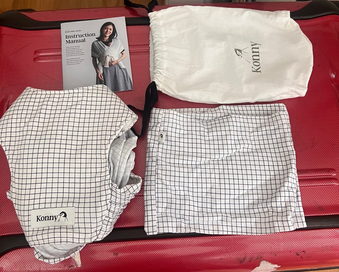 Konny baby carrier (grid) - Medium, Babies & Kids, Going Out, Carriers & Slings on Carousell