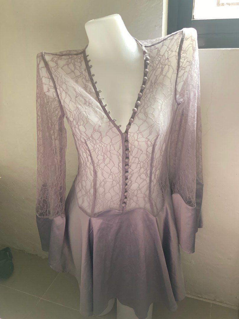 LAVENDER SEE THROUGH DRESS, Women's Fashion, Dresses & Sets, Dresses on ...
