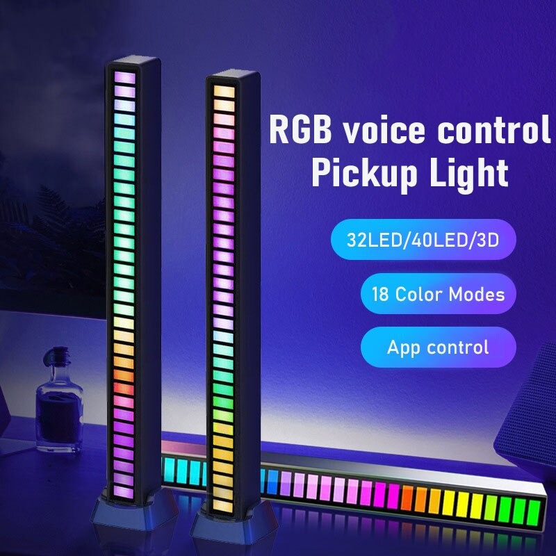 LED Light RGB Sound Control Light Pickup Rhythm Light Music Car Home ...