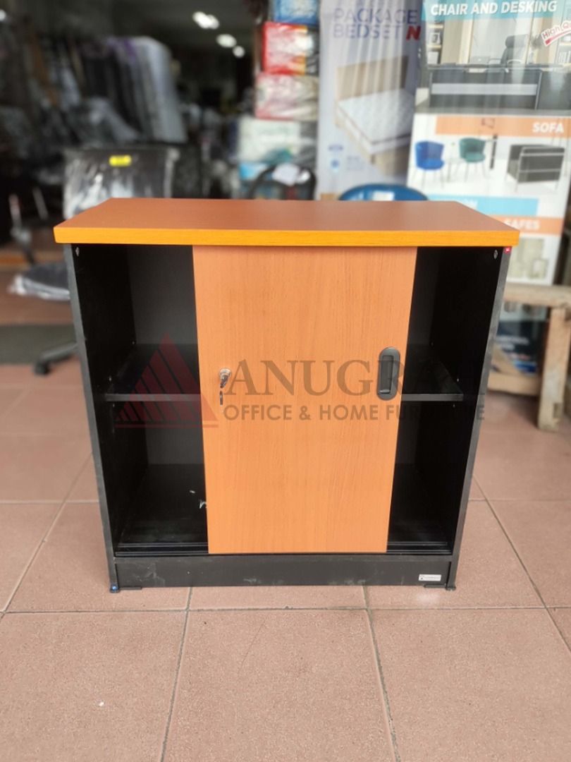 Lemari Rak Pendek 2 pintu Sliding lunar 705 kabinet geser kantor ...