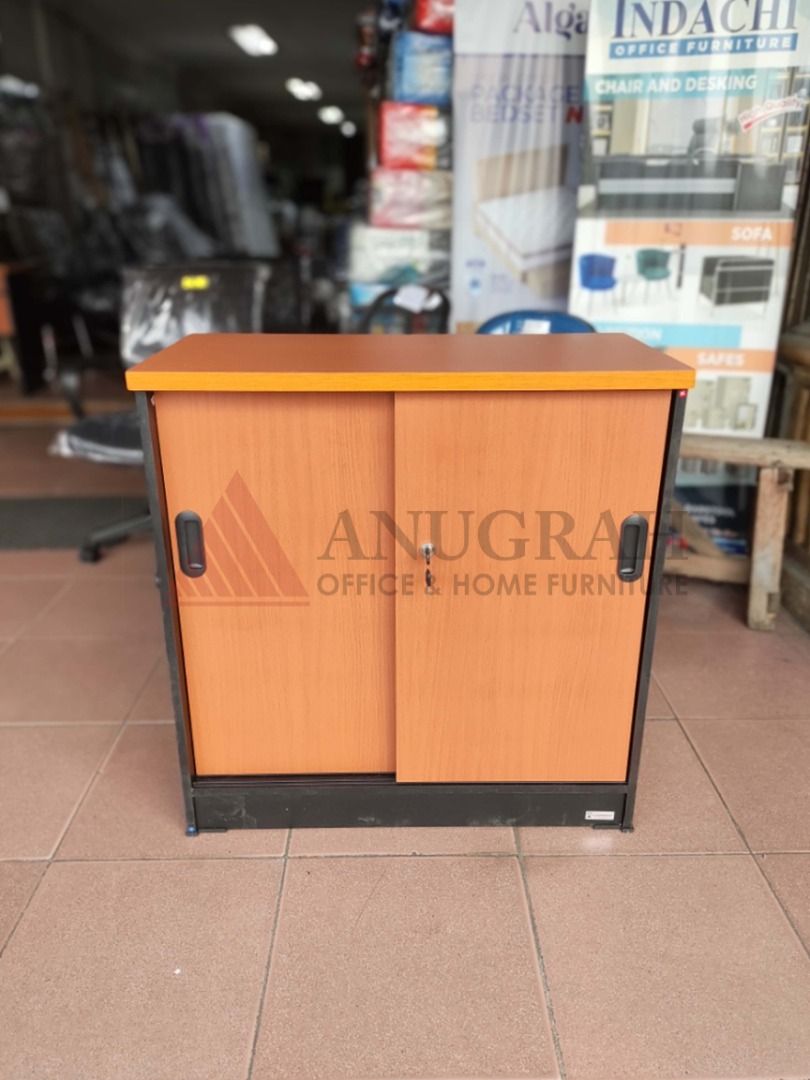Lemari Rak Pendek 2 pintu Sliding lunar 705 kabinet geser kantor ...