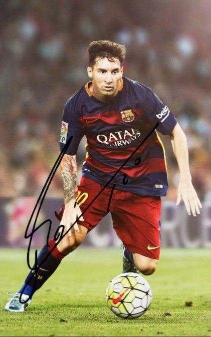 Lionel Messi Printed Autograph photo, Hobbies & Toys, Toys & Games on ...