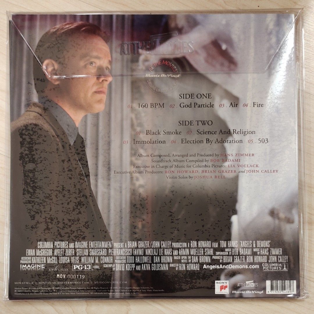 LP 2009 Angels & Demons OST, Hobbies & Toys, Music & Media, Vinyls on Carousell