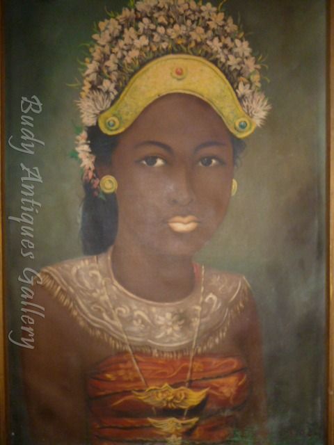 Lukisan Tua `Gadis Bali` Karya Suradi, Perabotan Rumah di Carousell