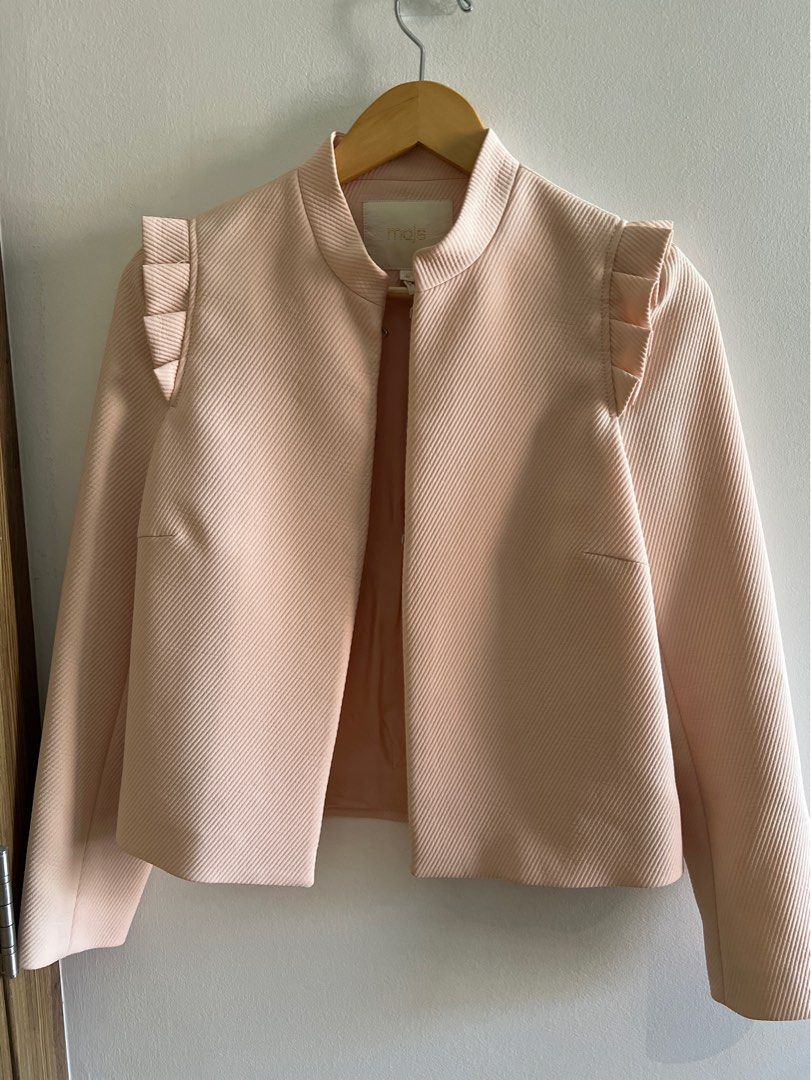 Maje baby pink jacket, Women's Fashion, Coats, Jackets and Outerwear on ...