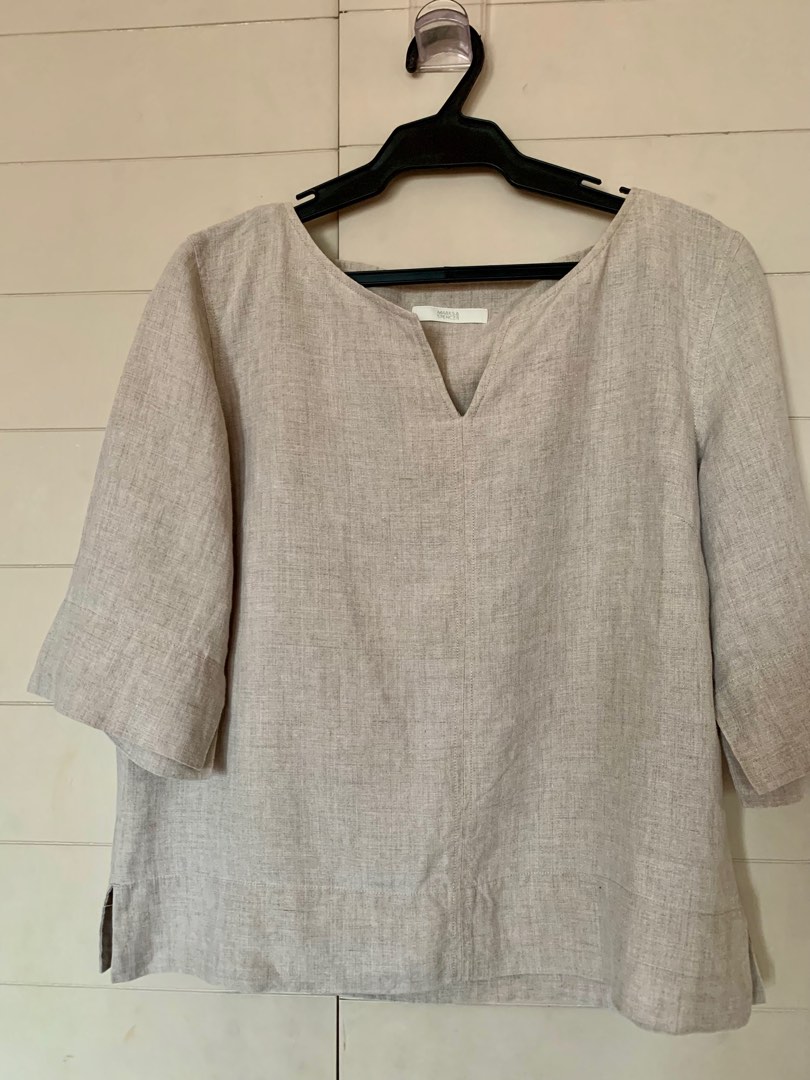 Marks & Spencer Linen top on Carousell