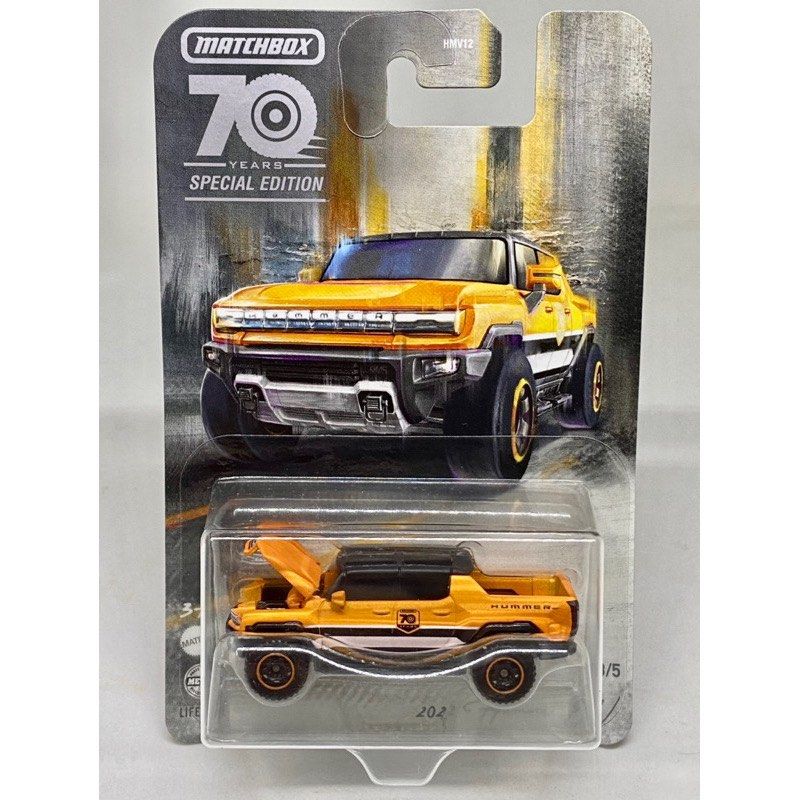 Matchbox 2022 GMC HUMMER EV Orange Moving Parts Electric Vehicle Truck ...