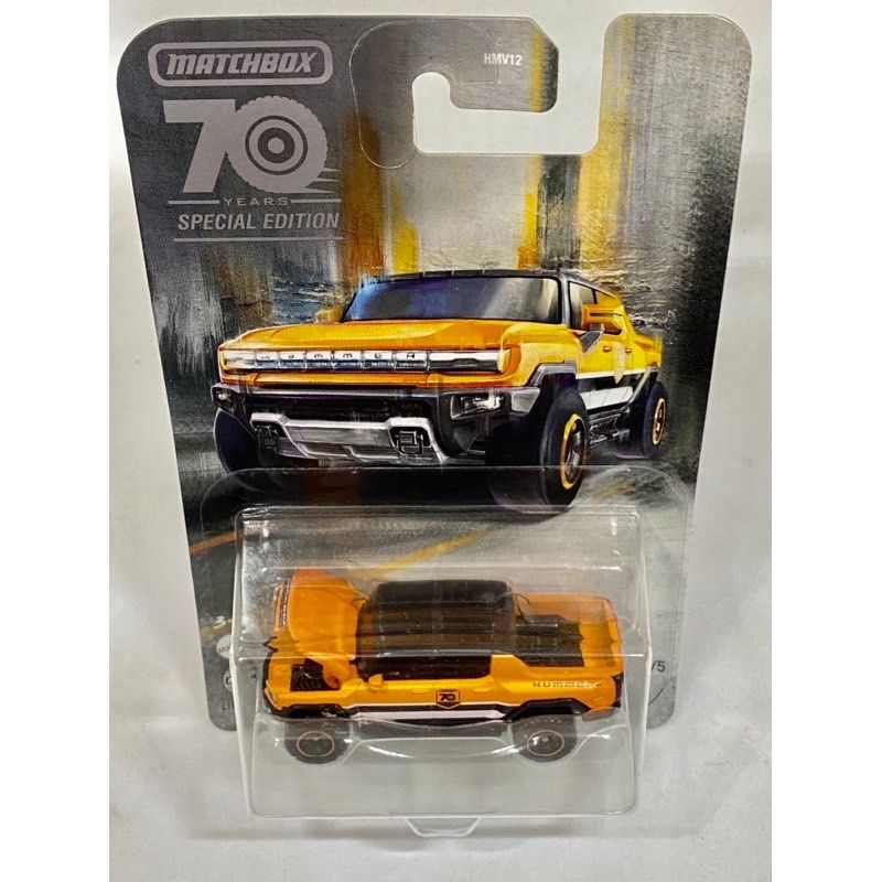 Matchbox 2022 GMC HUMMER EV Orange Moving Parts Electric Vehicle Truck ...