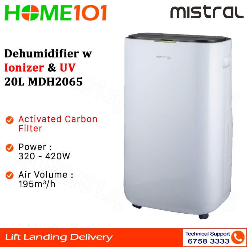 Mistral Dehumidifier with Ionizer & UV 20L MDH2065, TV & Home ...