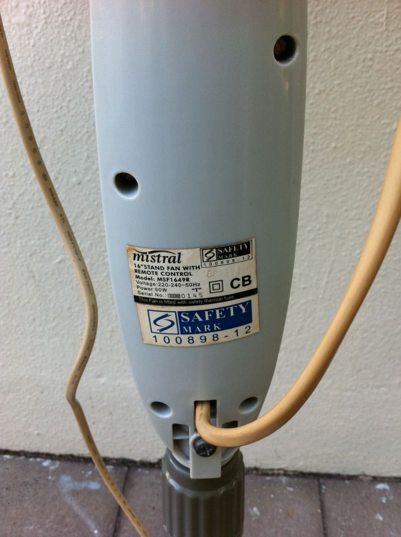 Mistral stand fan. All 3 speed working and swivel from side to side ...