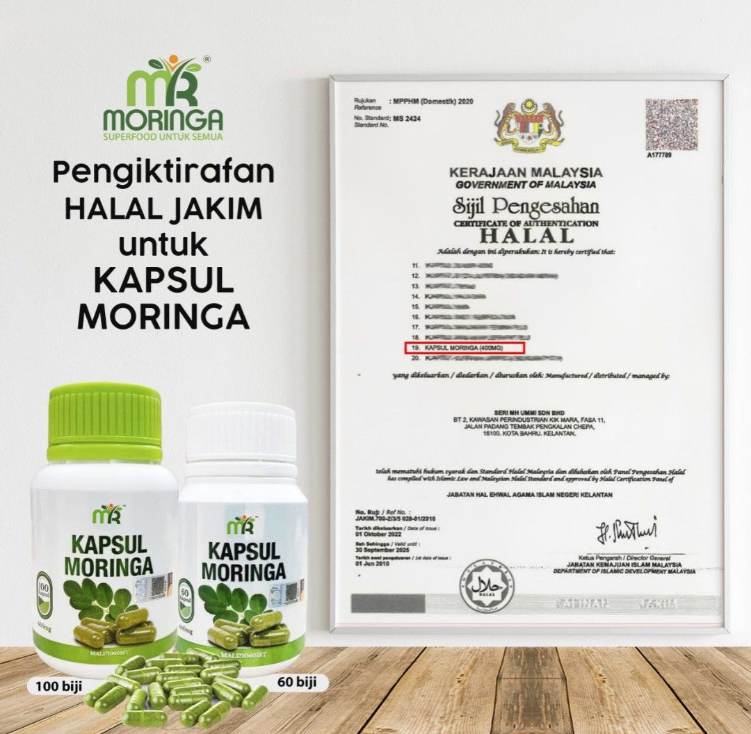 Moringa 3x 100s [MR Moringa Capsule 100s x 3], Health & Nutrition ...
