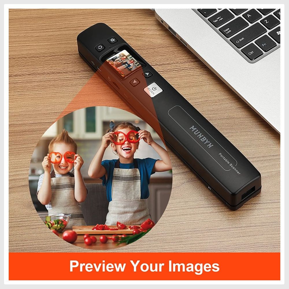 MUNBYN Portable Scanner, Photo Scanner for Documents Pictures Texts in ...