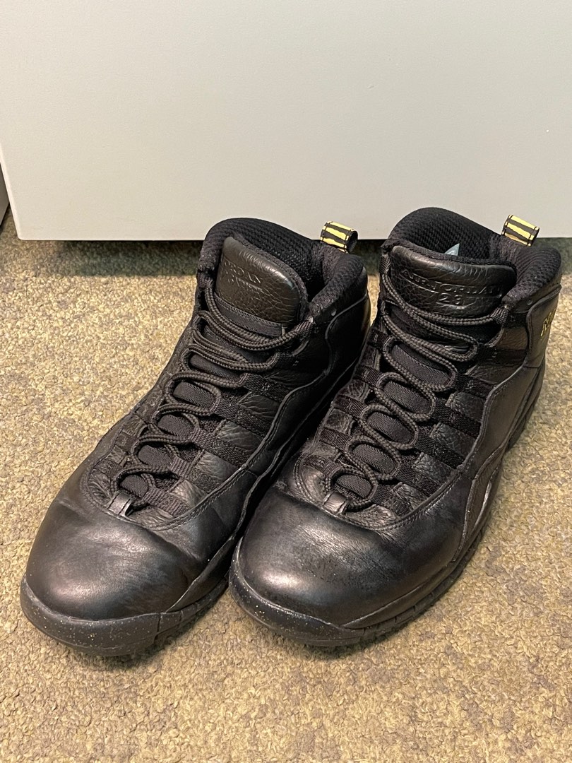 Nike Air Jordan 10 NYC All Black, 男裝, 鞋, 波鞋 - Carousell