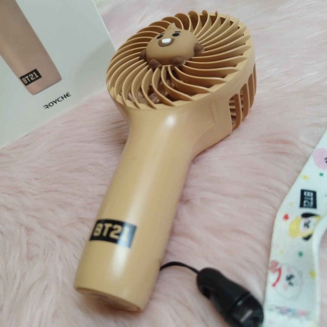 Official BT21 Royche Shooky mini fan on Carousell