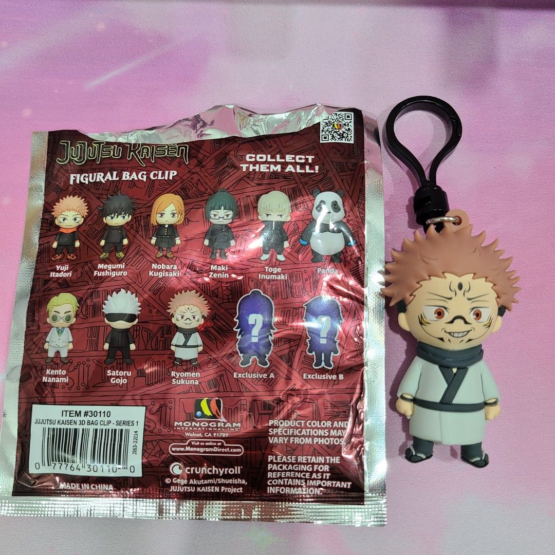 Official jjk 3d figural bag clips w/ bundle discount, Hobbies & Toys ...