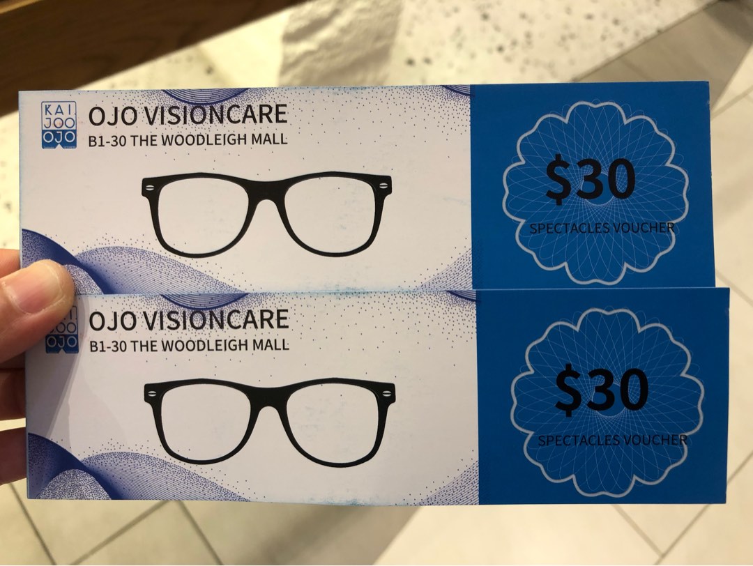 OJO Visioncare Vouchers @ Woodleigh Mall, Tickets & Vouchers, Vouchers on Carousell