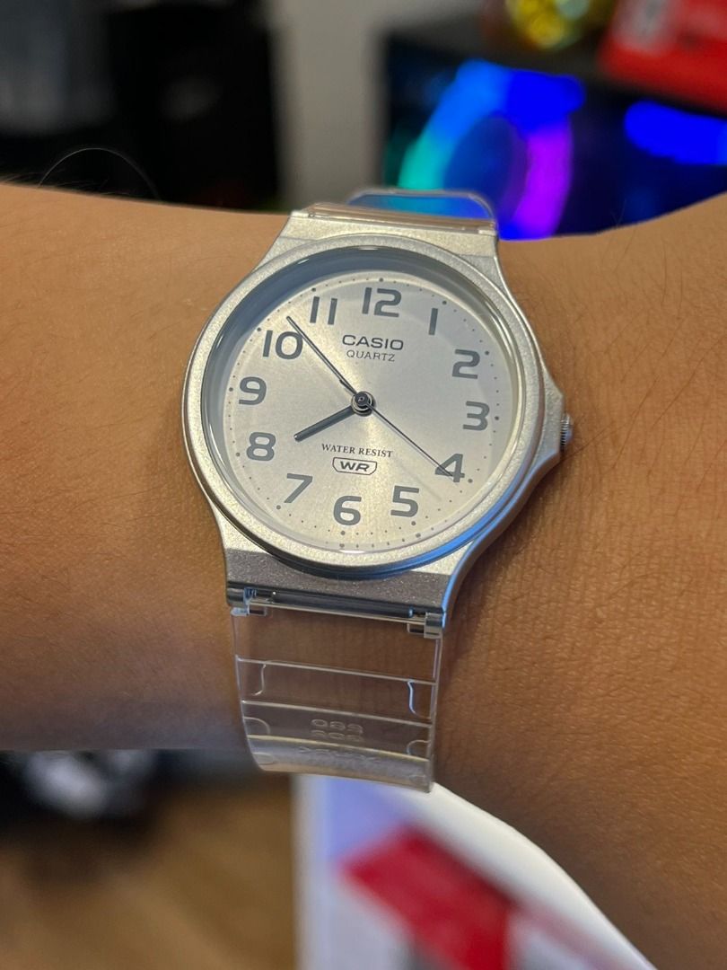 ORIGINAL CASIO Analog Transparent Unisex Watch MQ-24S-7B / Legit CASIO ...
