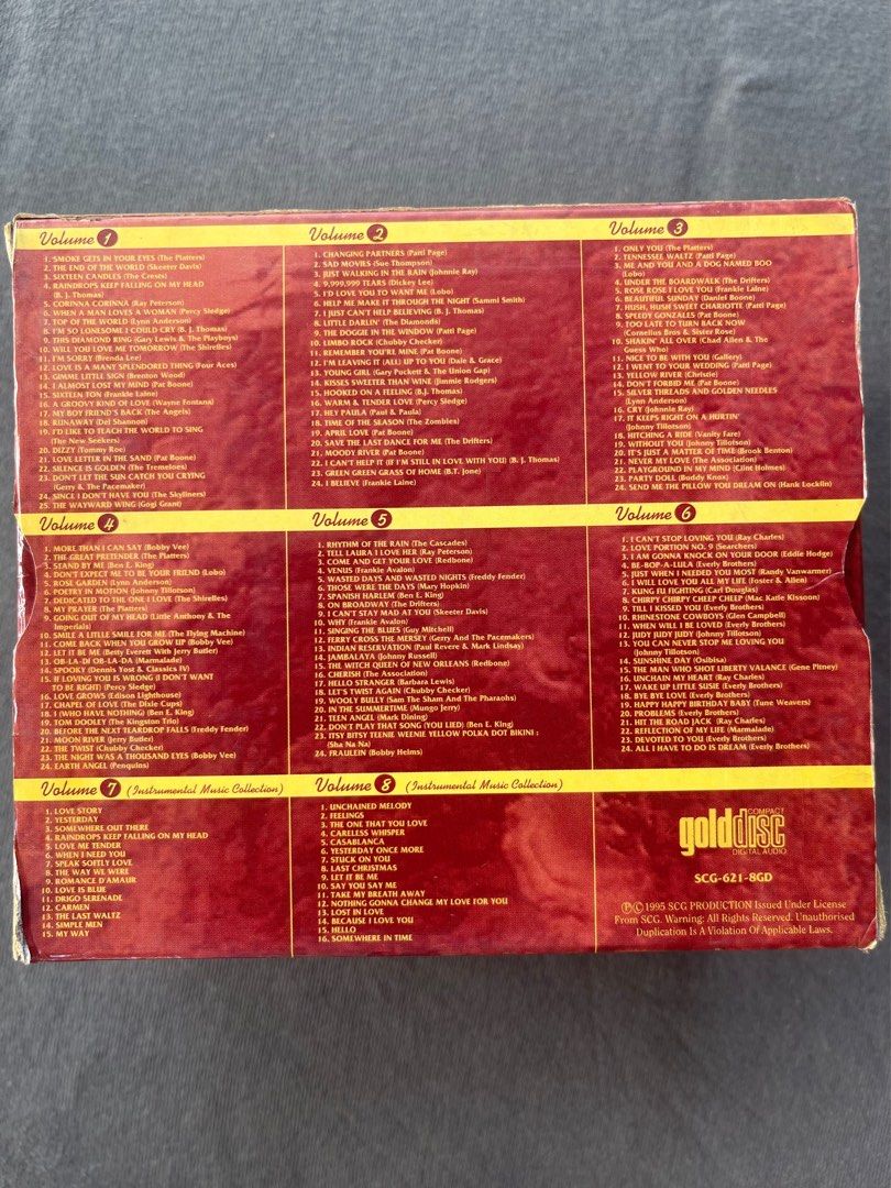 Original Golden Classic Collection ( Box set 8 CDs ), Hobbies & Toys ...