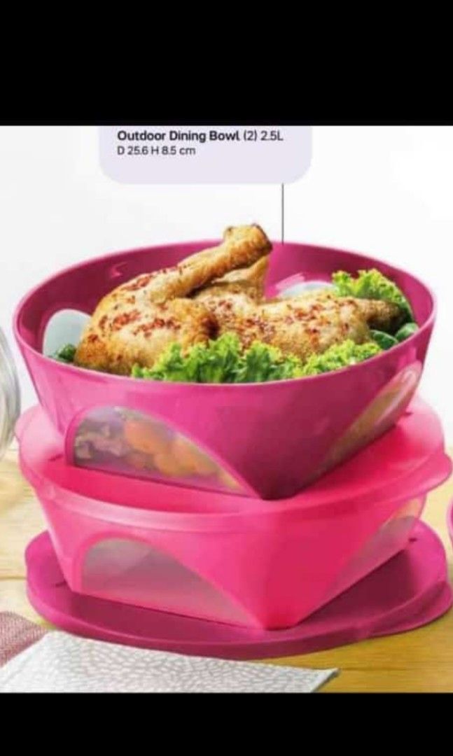 Tupperware Outdoor dining bowl 2.25L, Furniture & Home Living ...