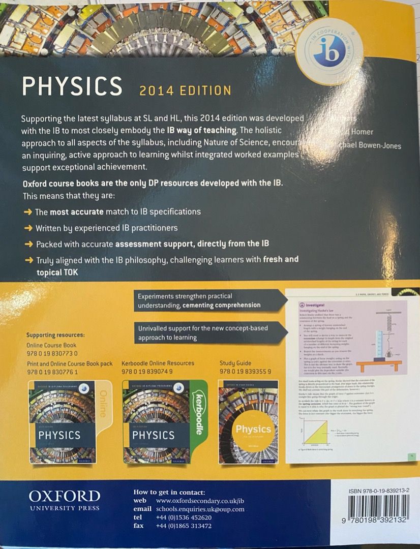 Oxford Physics Textbook for IB Diploma Program by David Homer and ...