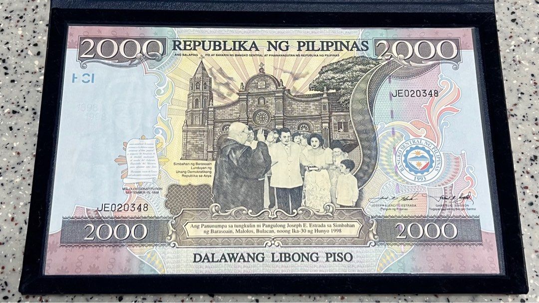 Philippine Commemorative note 2000 peso UNC, Hobbies & Toys ...