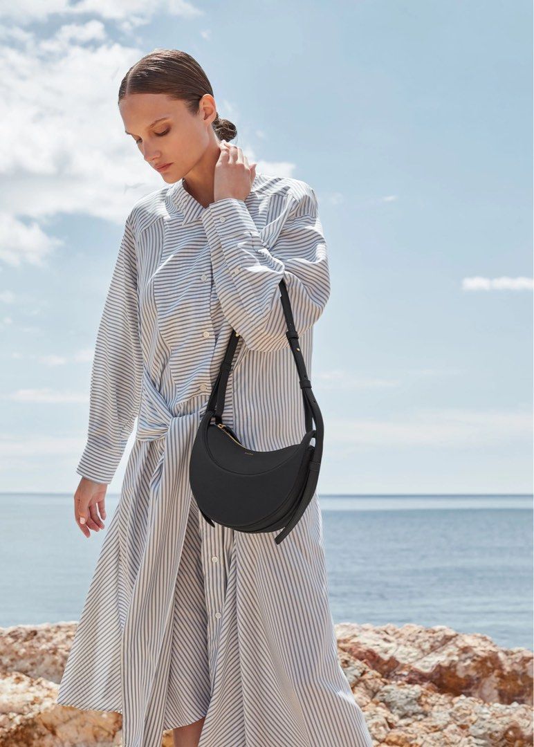 Polene Numero Dix Textured Black, Luxury, Bags & Wallets on Carousell