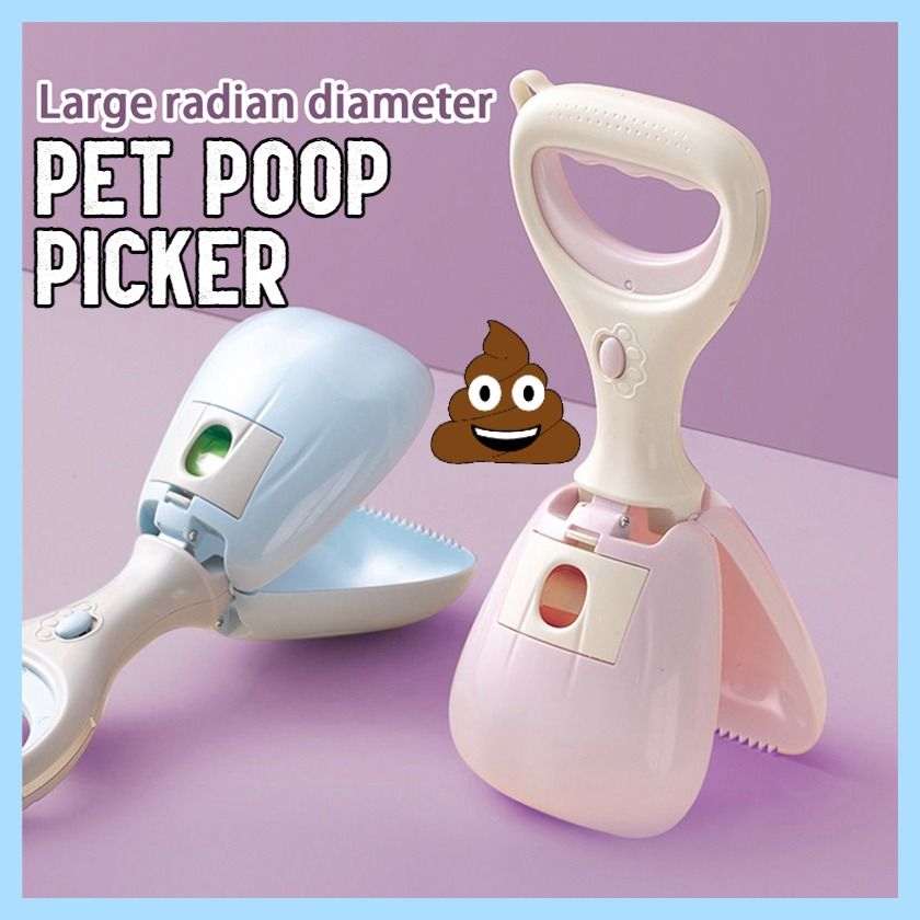 Poop Picker Scooper/ Pooper Collector With Attached Poop Bag, Pet ...