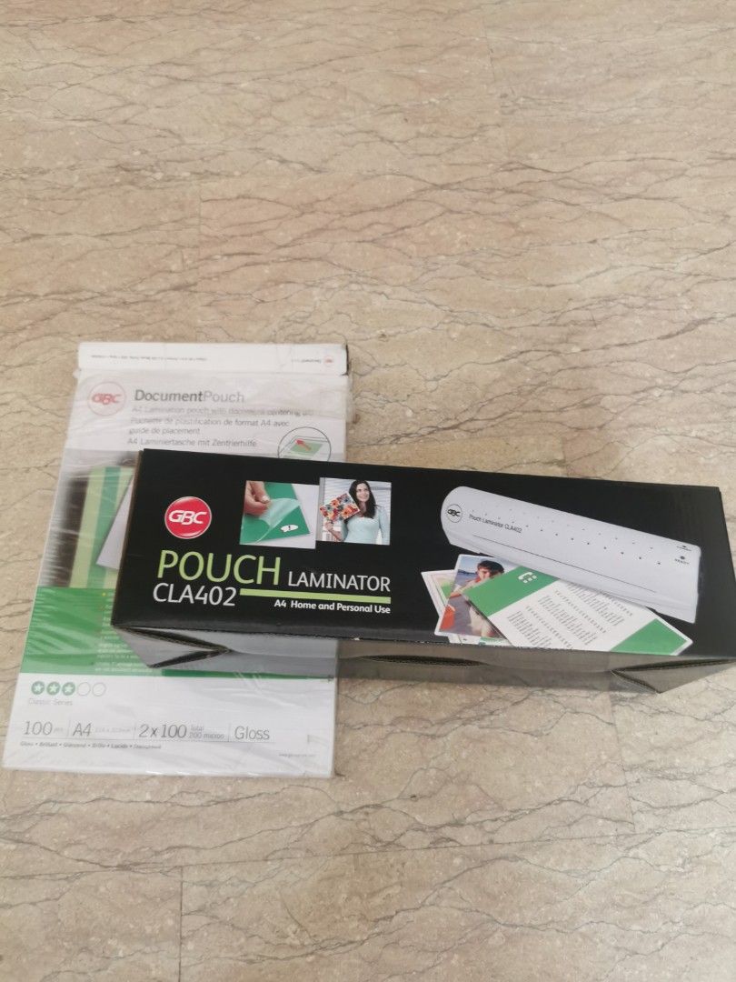 Pouch laminator Cla402 with A4 document pouch, Computers & Tech ...