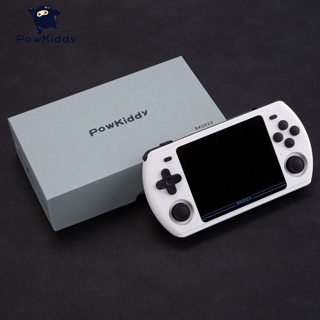 Powkiddy RK2023 Retro Handheld Game Console 3.5 Inches HD Straw Video ...