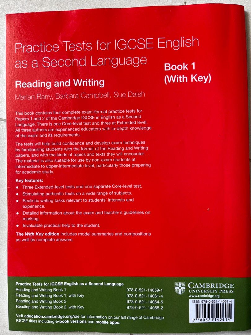 Practice Tests for IGCSE English as a Second Language Reading and ...