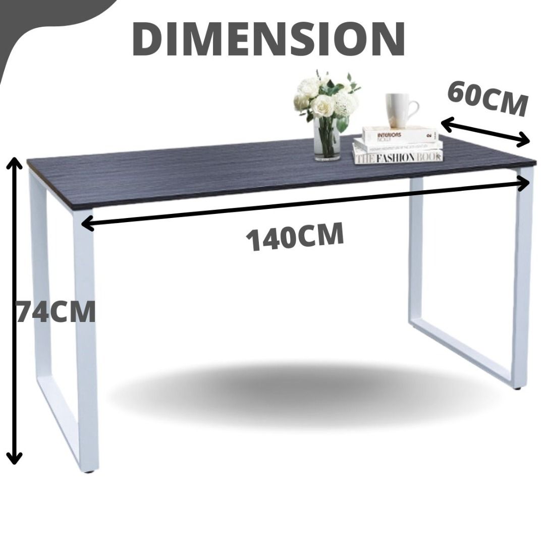 Premium Study Table Computer Desk Office Table 140 x 60cm, Furniture ...