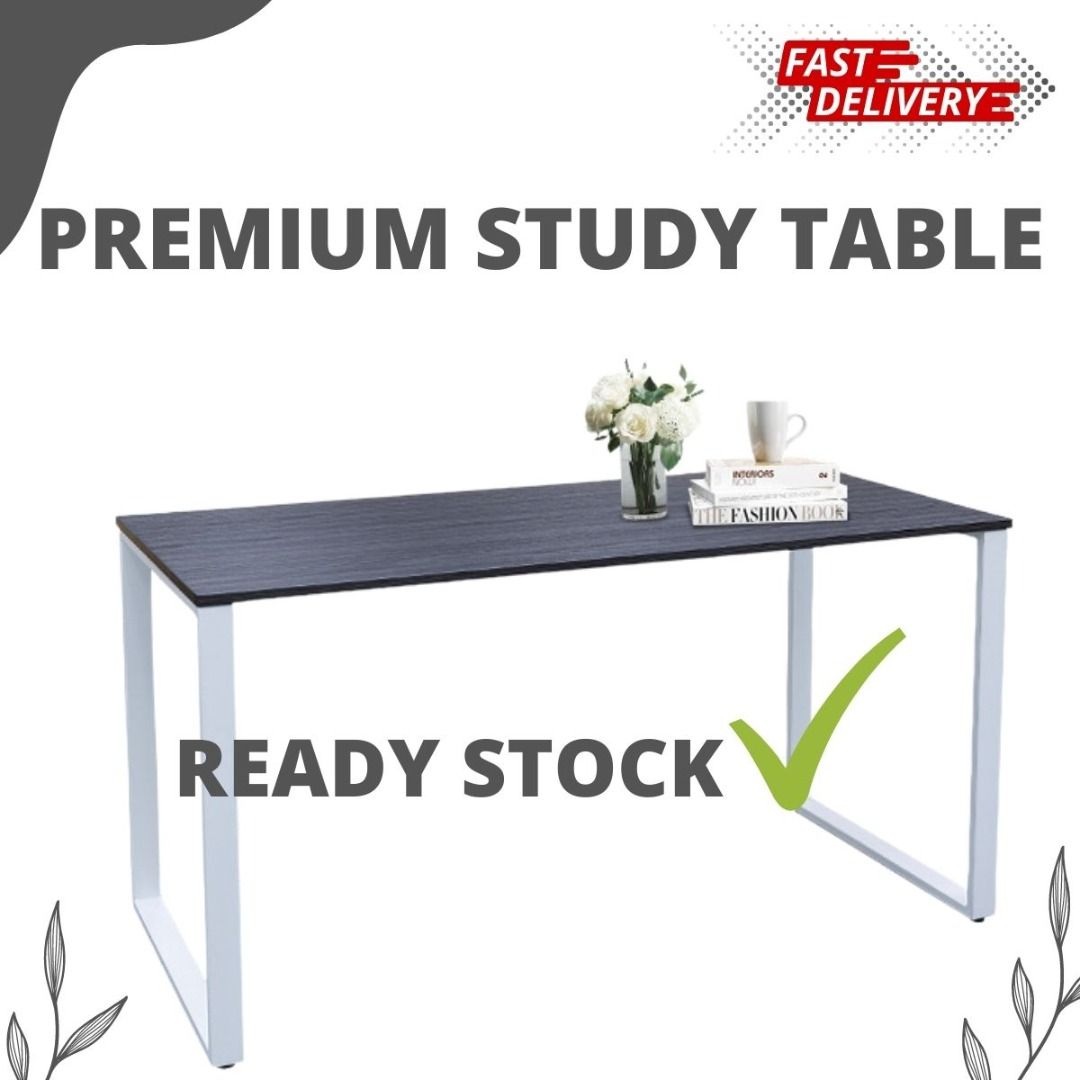 Premium Study Table Computer Desk Office Table 140 x 60cm, Furniture ...